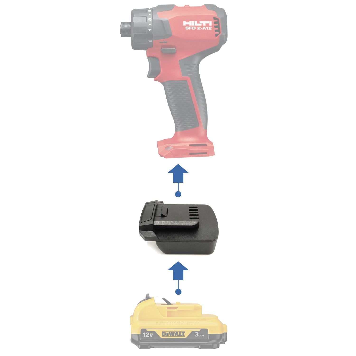 DeWalt Battery Adapter to Hilti – Power Tools Adapters | United Kingdom